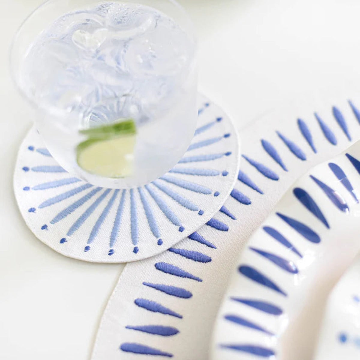 Blue Carousel Coasters (Set of 4) - A WANDERLUST HOME